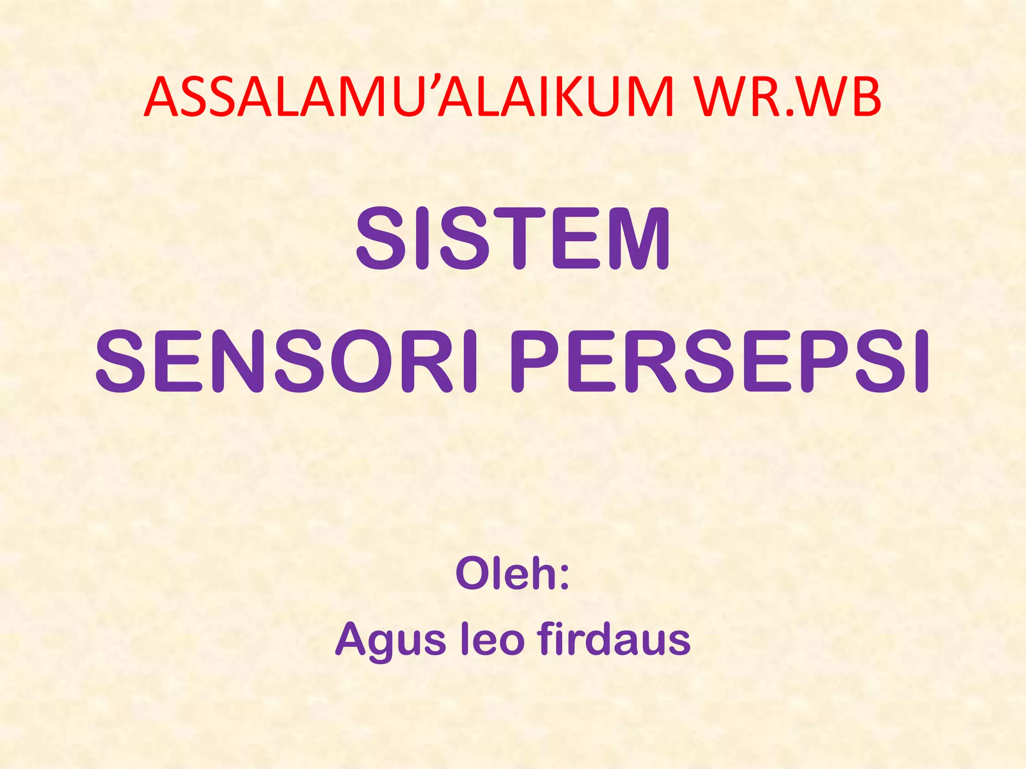 Sensori persepsi | PPTX