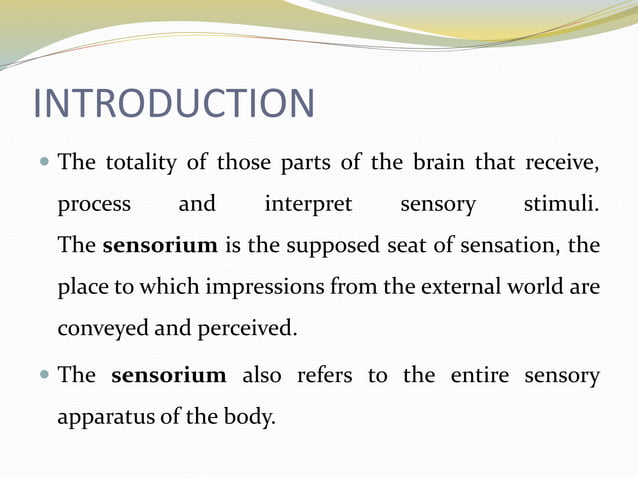 Sensorium (unconsciousness) | PPTX | Brain and Nervous System Disorders | Diseases and Conditions