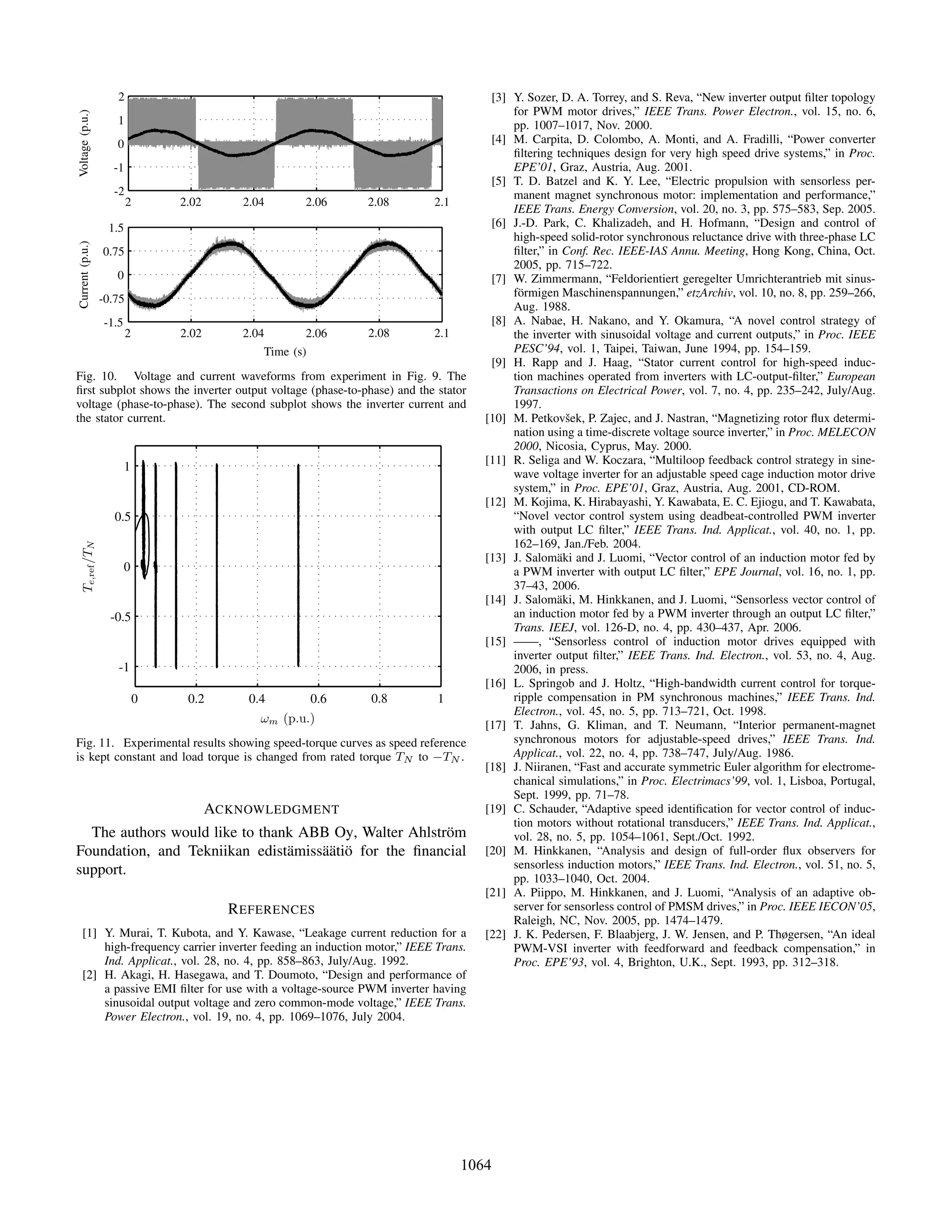 Sensorless Vector Control Of Psms Drives Wquipped With Inverter Output Filter Pdf Internet