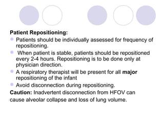 Sensormedics HIGH FREQUENCY VENTILATOR | PPT