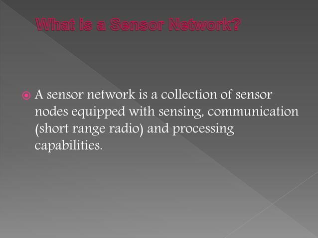 Sensor network | PPT