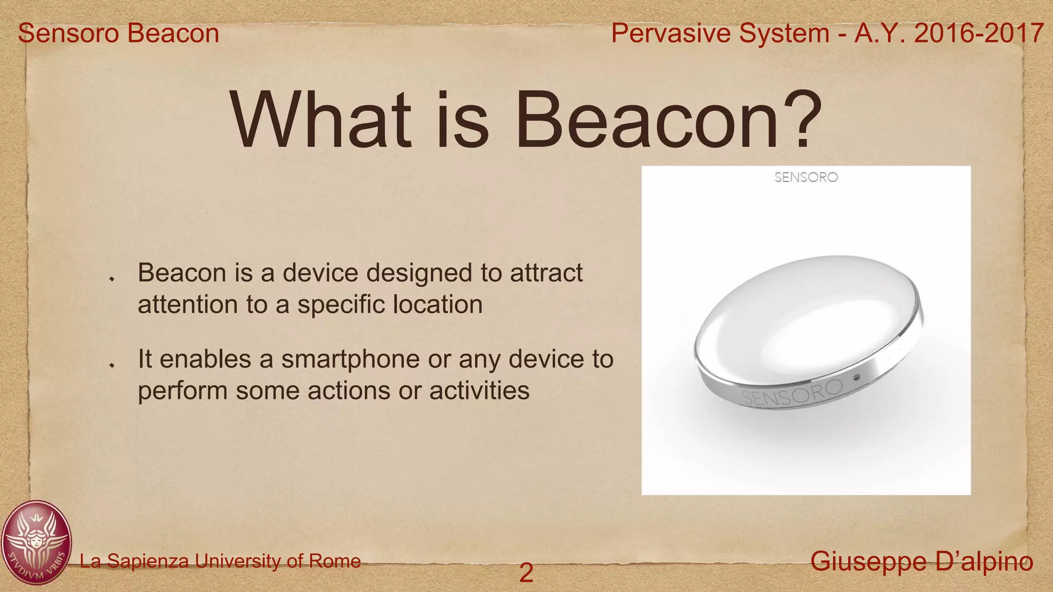 Sensoro beacon | PPT