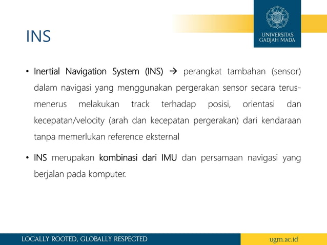 Integrasi Sensor - Sensor Orientasi (IMU, INS, Gyro) | PPT