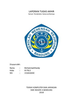 Projek Sensor pendeteksi getar/gempa | PDF
