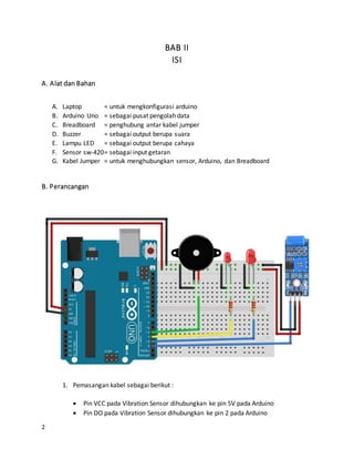 Projek Sensor pendeteksi getar/gempa | PDF