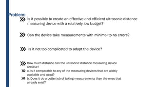 distance measurement sensor using Arduino . | PPT