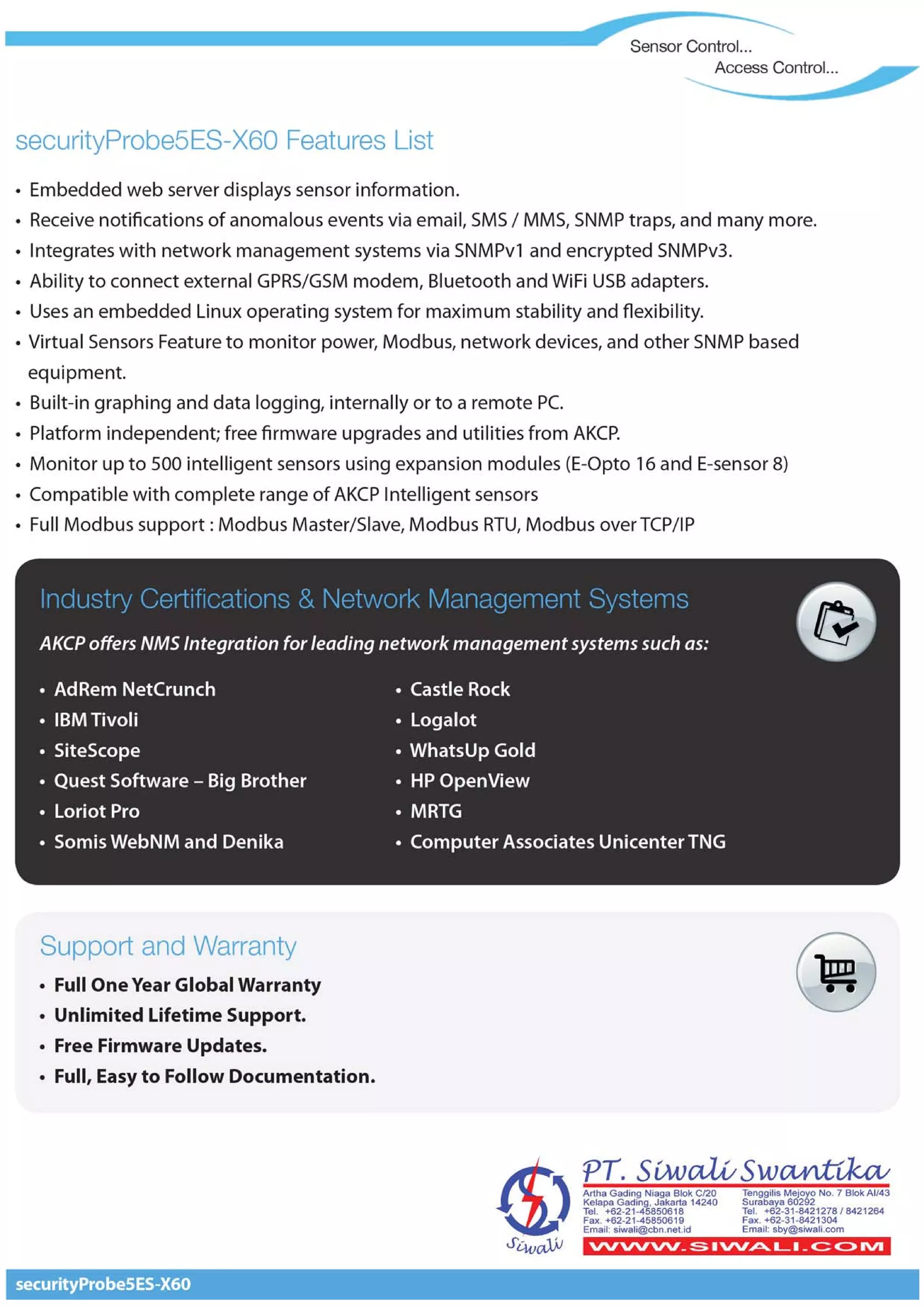 Brosur AKCP sensor Probe4 | PDF