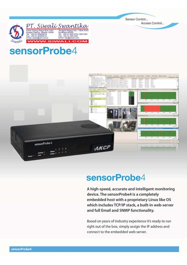 Brosur AKCP sensor Probe4 | PDF