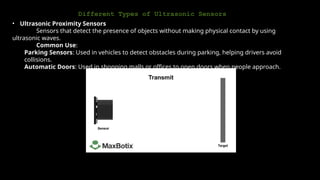 Different types of Sensors, ultrasonic, light, color and pressure | PPTX