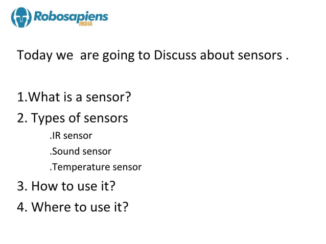 Sensors | PPT | Computer Peripherals | Computing