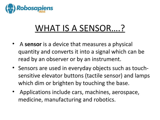 Sensors | PPT | Computer Peripherals | Computing