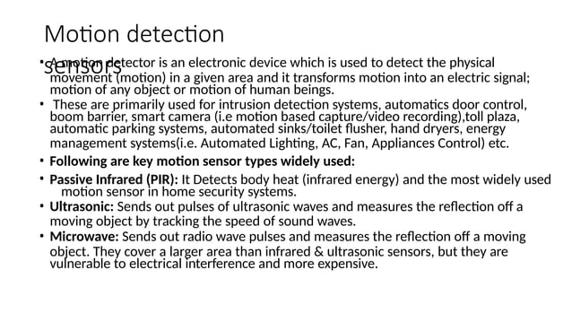 different sensors used in embedded system.pptx