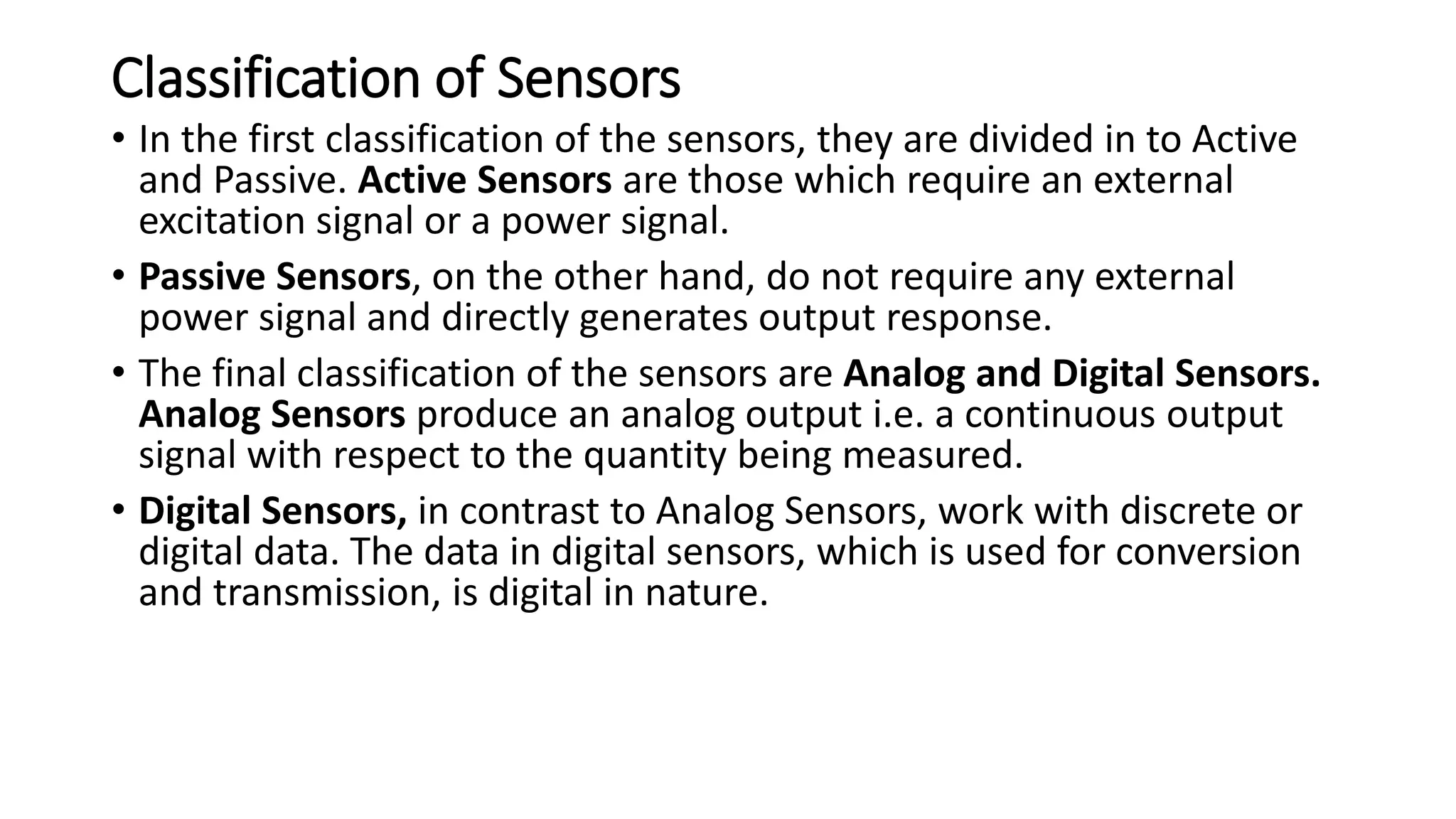 Sensors in IOT | PPTX