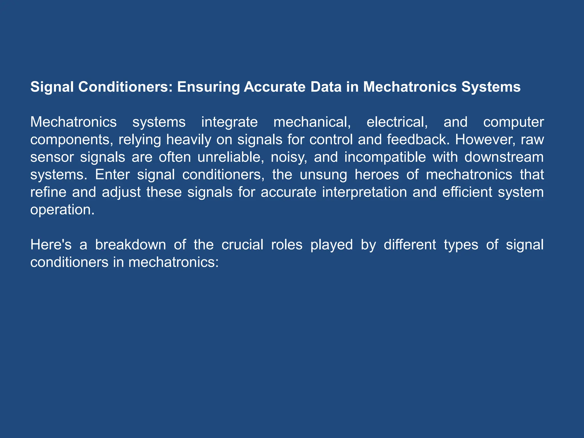 Different types of Sensors used in Mechatronics.ppt