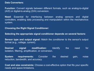 Different types of Sensors used in Mechatronics.ppt