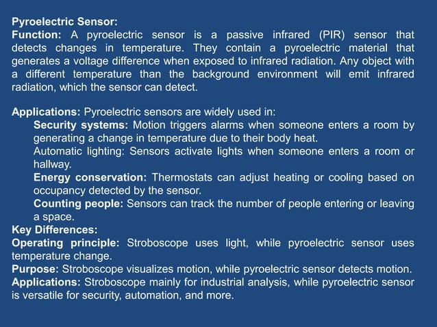 Different types of Sensors used in Mechatronics.ppt | Physics | Science