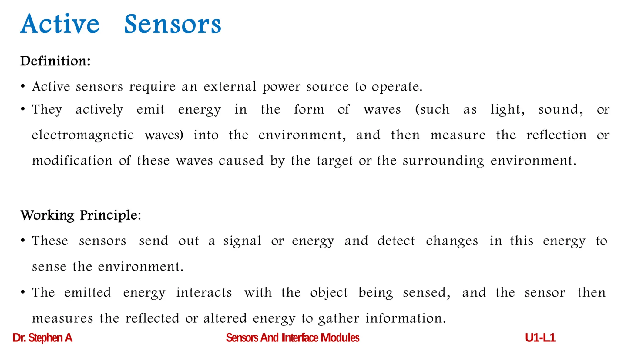 Overview on Sensors- Sensors and Interface Modules | PPT