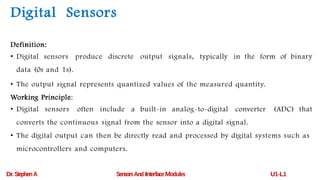 Overview on Sensors- Sensors and Interface Modules | PPT