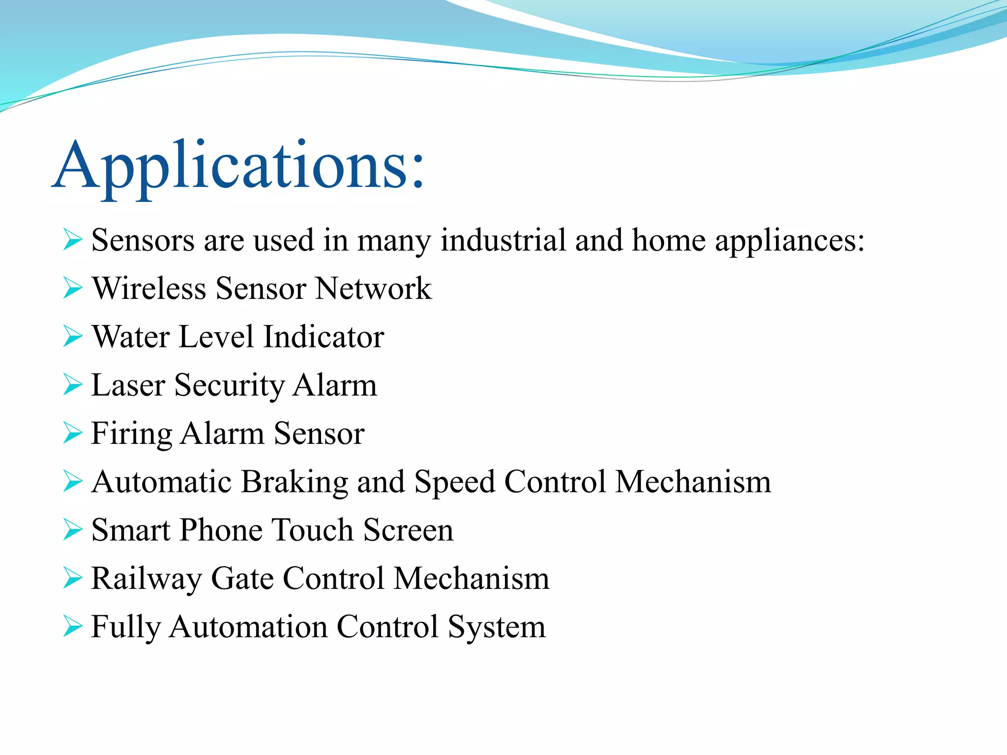Basic Sensors Technology | PPTX