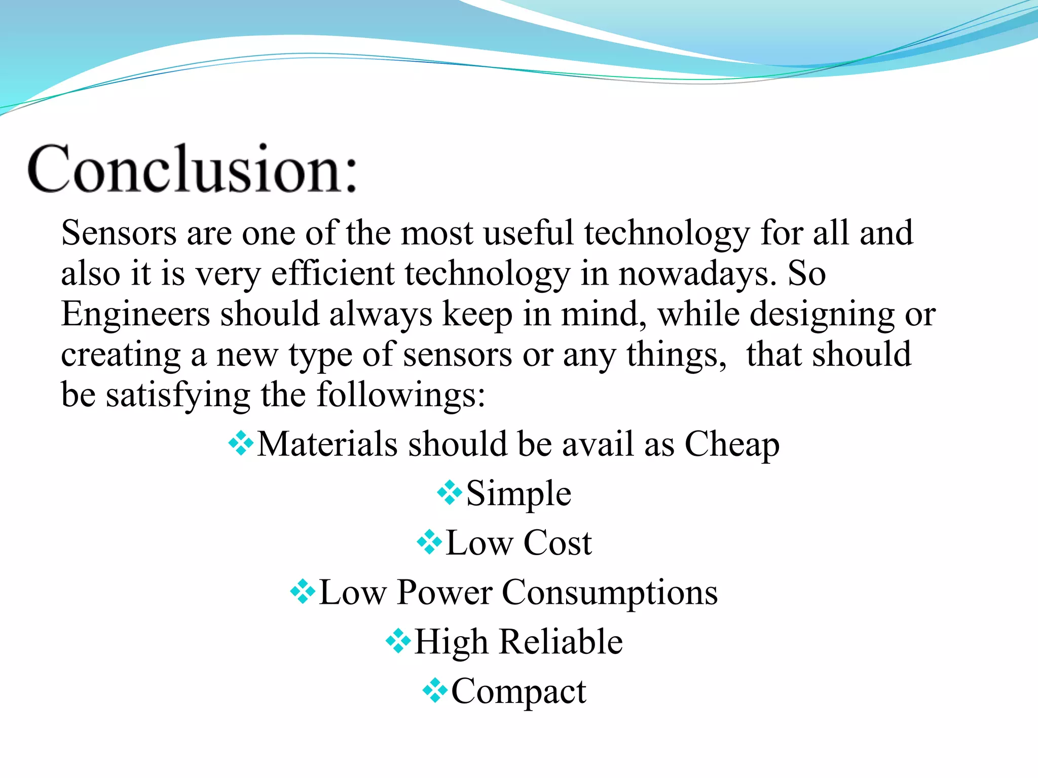 Basic Sensors Technology | PPTX