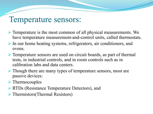 Basic Sensors Technology | PPTX | Internet of Things | Internet