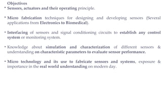MICROSENSORS AND MICROACTUATORS. MICROELECTROMECHANICAL SYSTEMS(MEMS) | PPTX