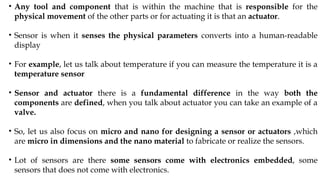 MICROSENSORS AND MICROACTUATORS. MICROELECTROMECHANICAL SYSTEMS(MEMS) | PPTX