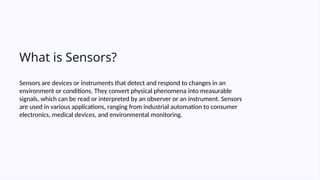 sensors and actuator electrical subject. | PPTX