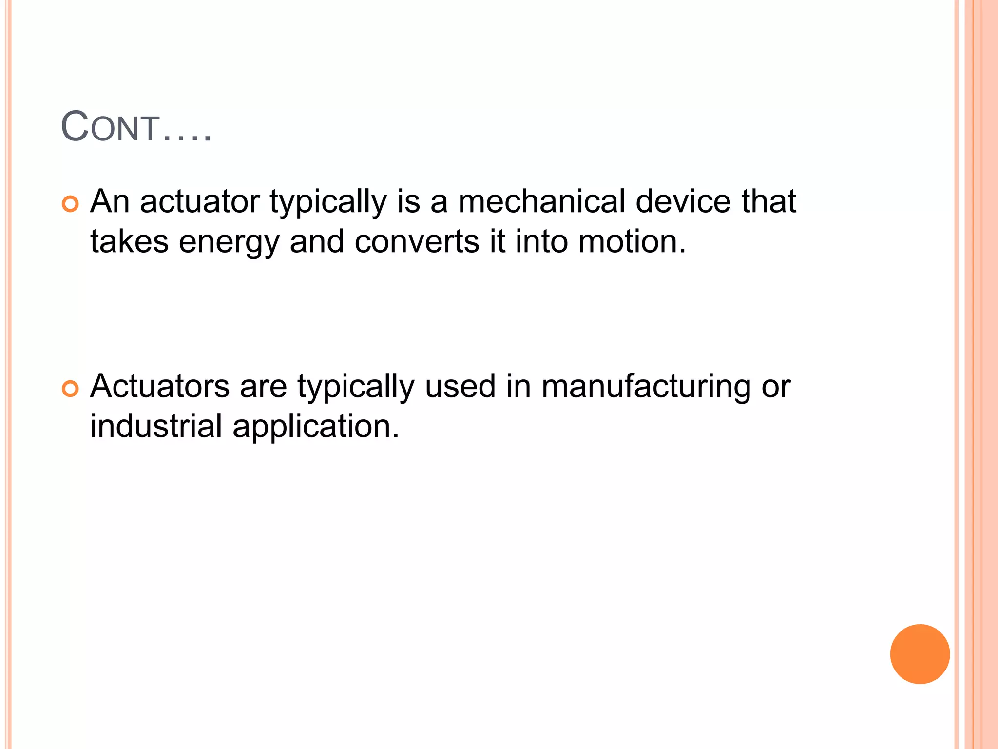 Sensors and Actuators | PPTX