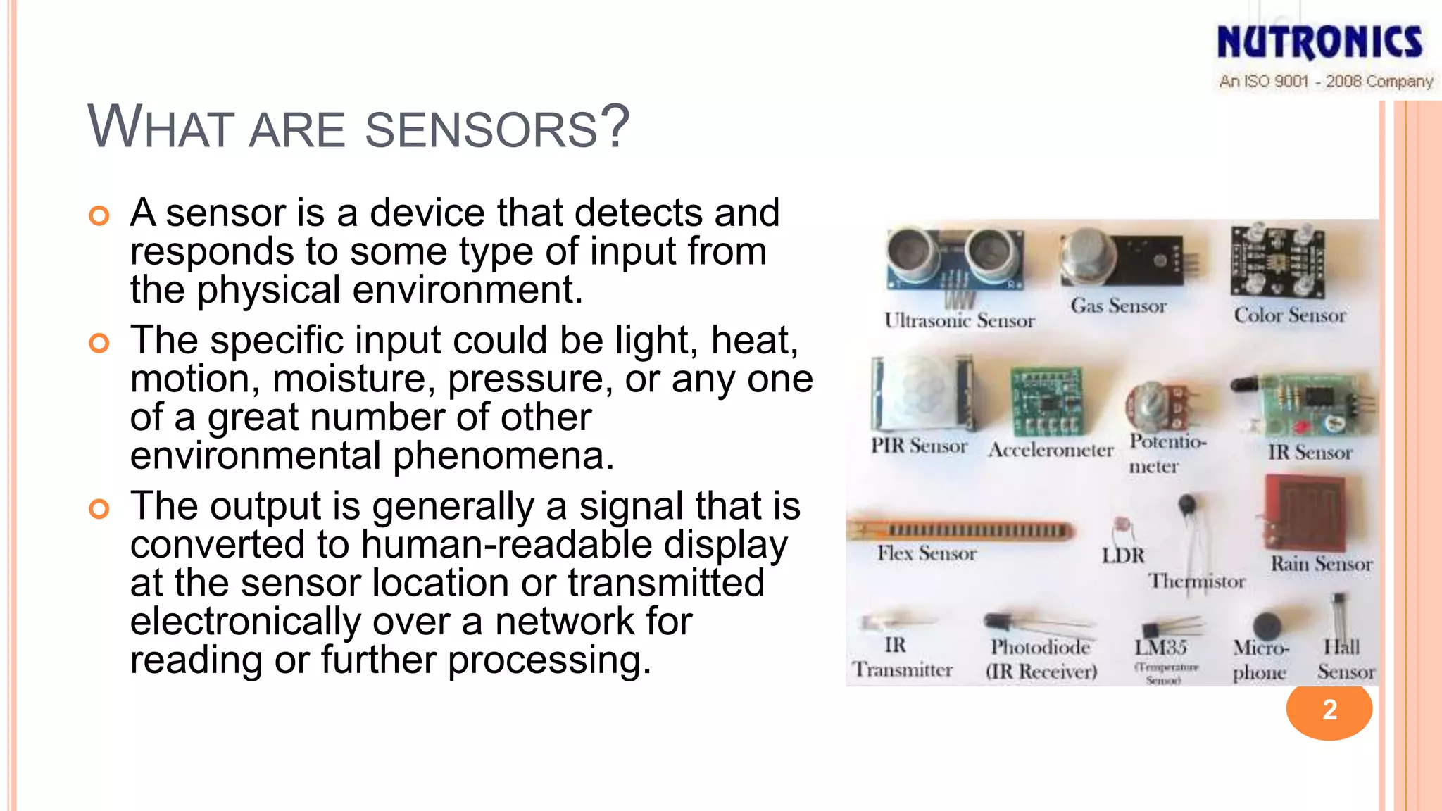 Sensors and its types | PPTX