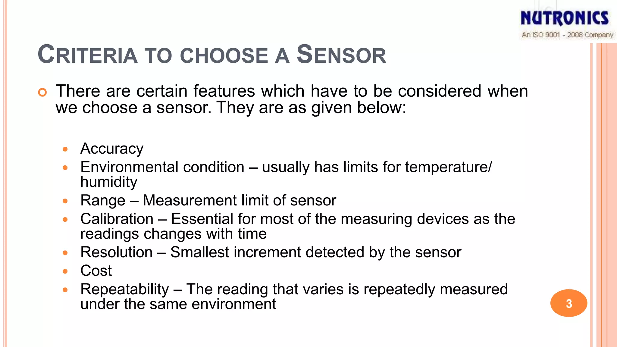 Sensors and its types | PPTX