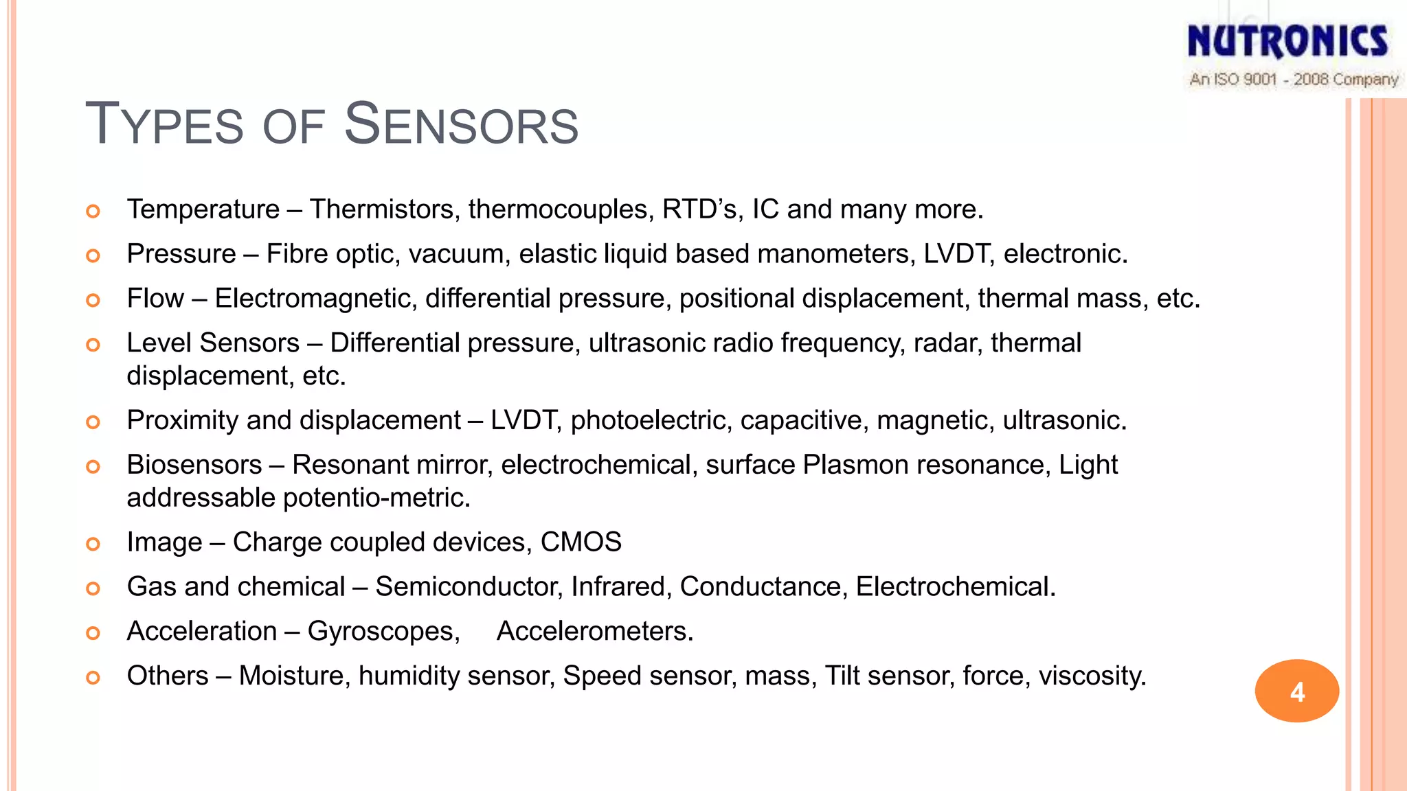 Sensors and its types | PPTX