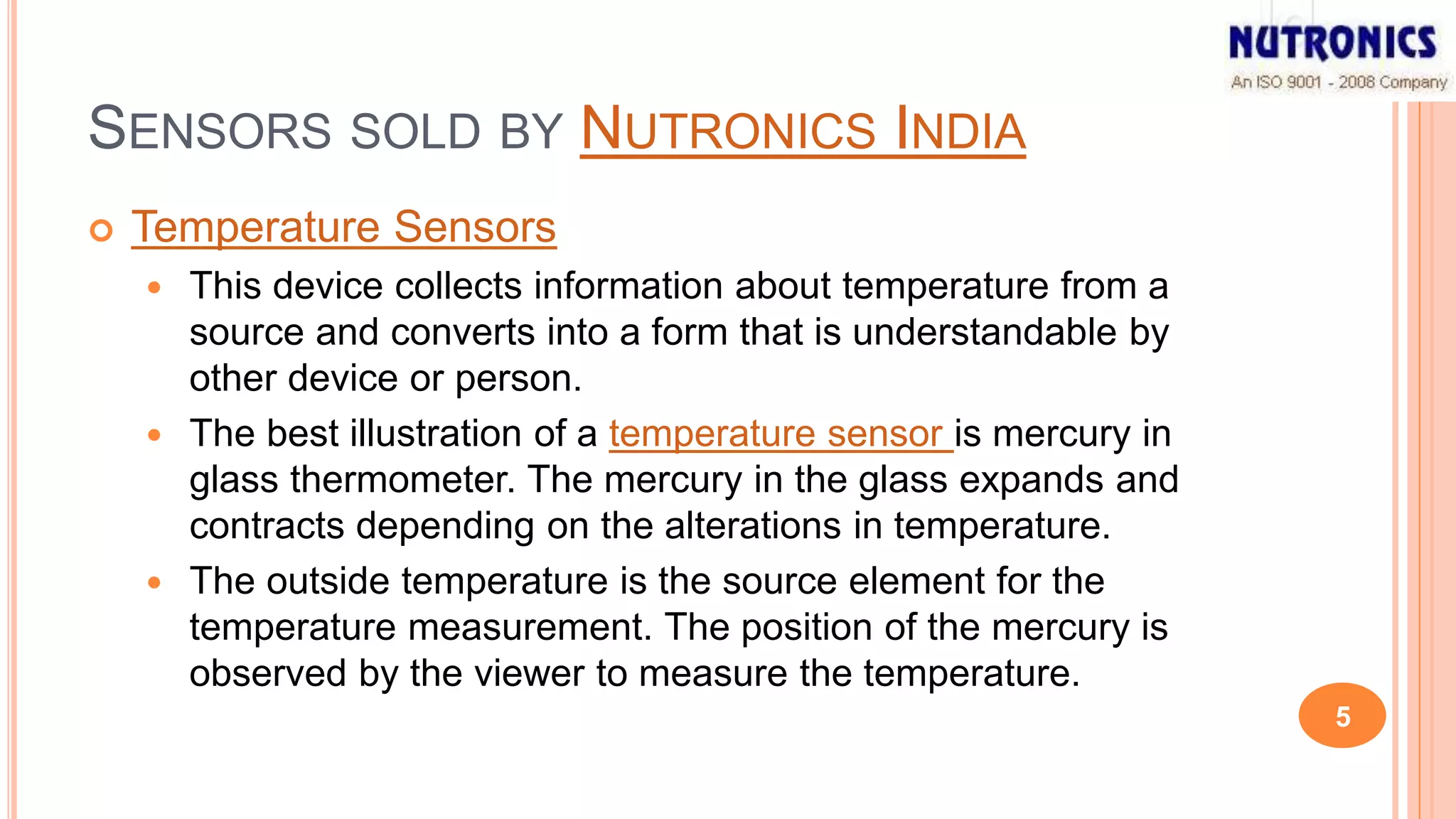 Sensors and its types | PPTX