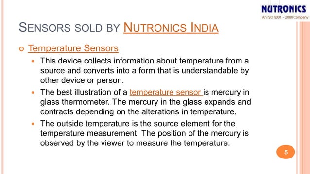 Sensors and its types | PPTX | Physics | Science