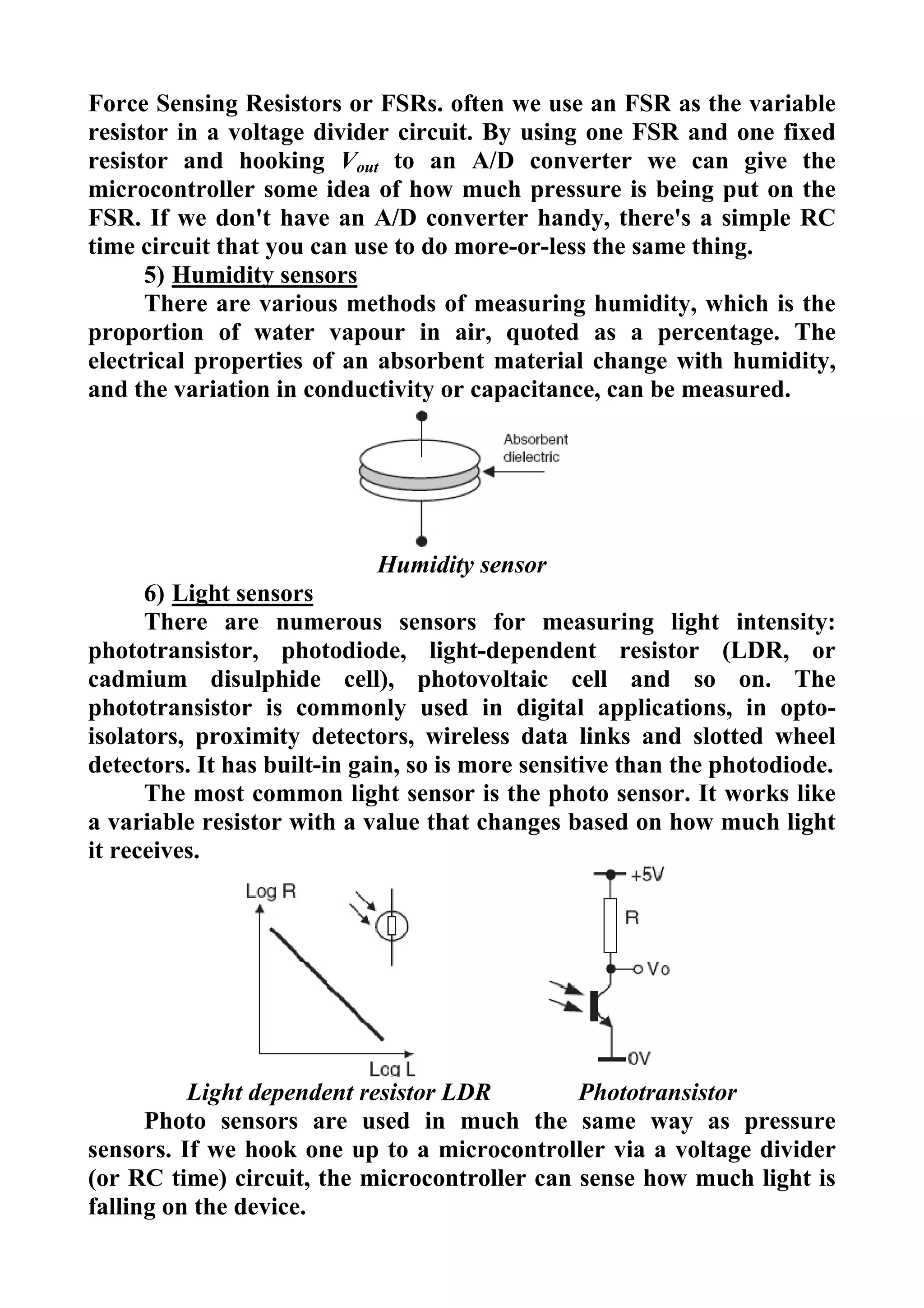 Sensors And Microcontroller Interfacing Pdf Computer Peripherals Computing