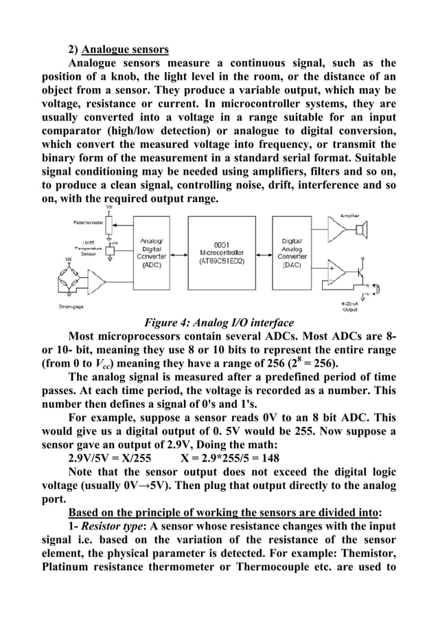 Sensors and microcontroller interfacing | PDF | Computer Peripherals | Computing