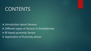 Sensors & applications , commenly used sensors | PPT