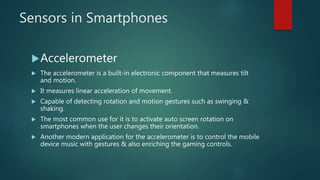Sensors & applications , commenly used sensors | PPT