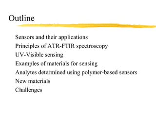 Novel materials for development of optical sensors | PPT