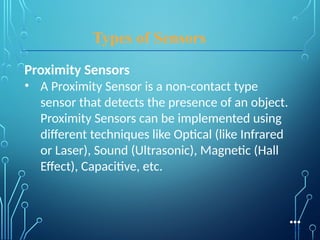sensors, by - Rishi Kant yadav.....pptx. | PPTX
