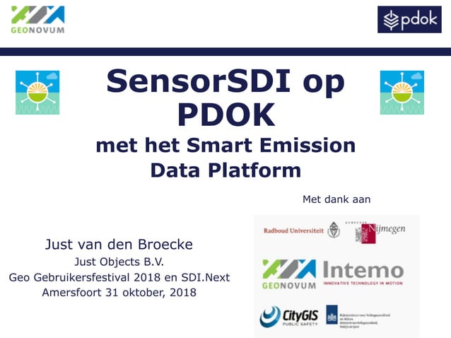 Sensor SDI in PDOK with Smart Emission Platform | PPT