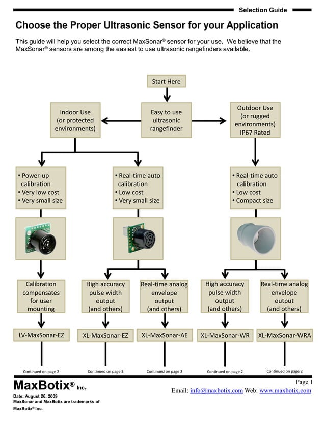 Sensor selection guide | PDF