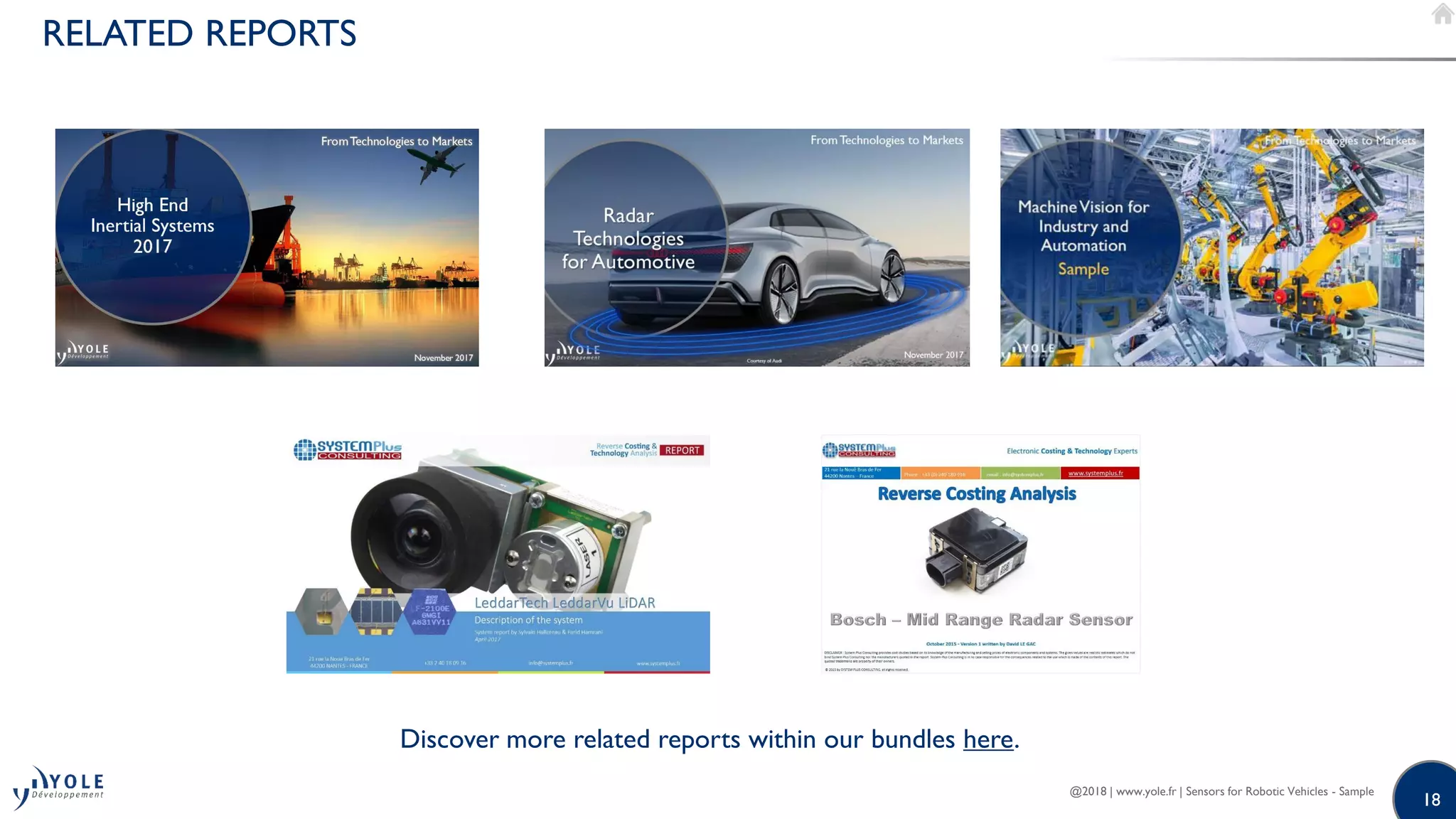 Sensors for robotic vehicles 2018 report by yole developpement i ...