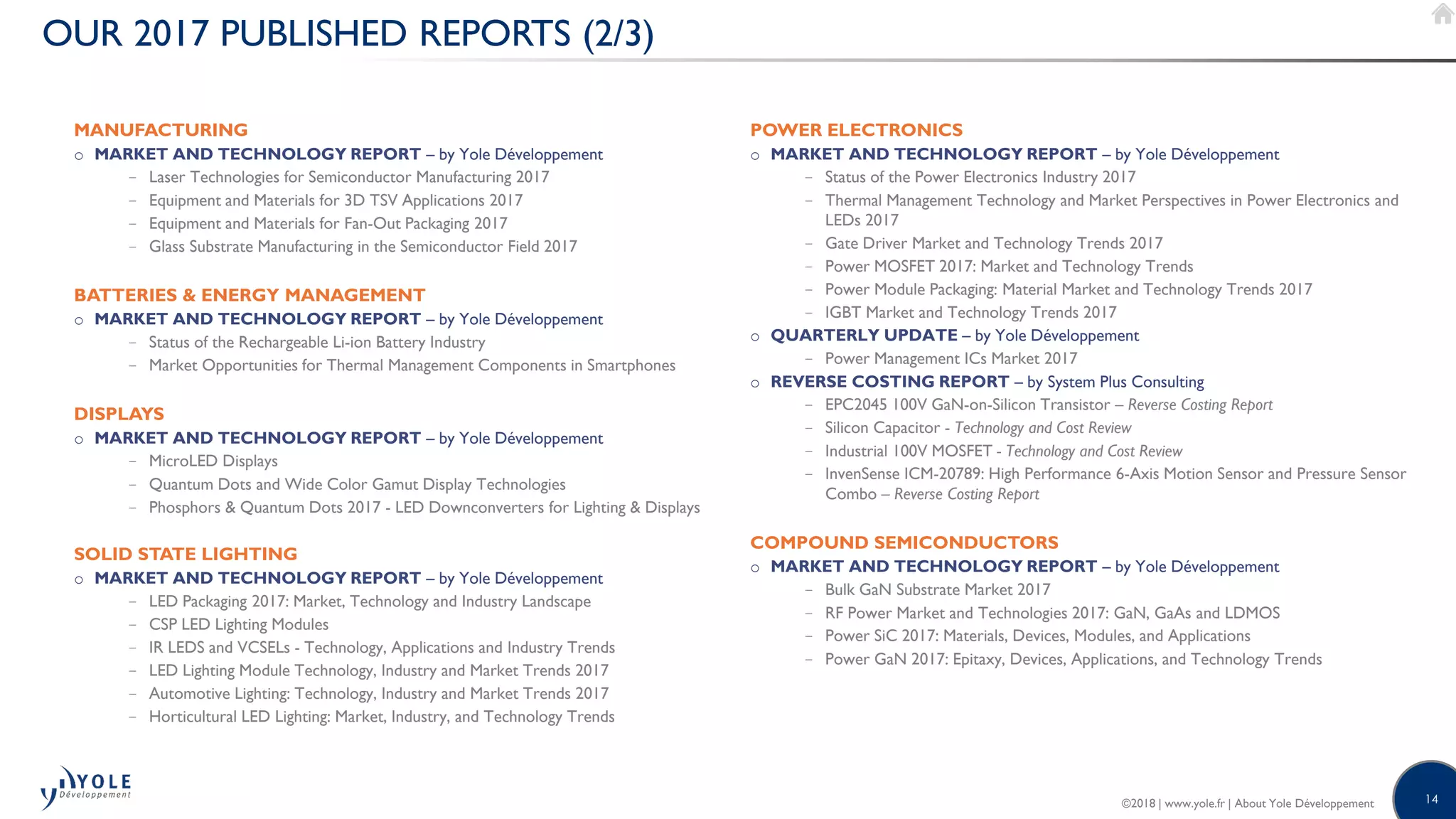 Sensors for robotic vehicles 2018 report by yole developpement i ...