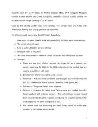 Sensors for water and agriculture involving children | DOCX