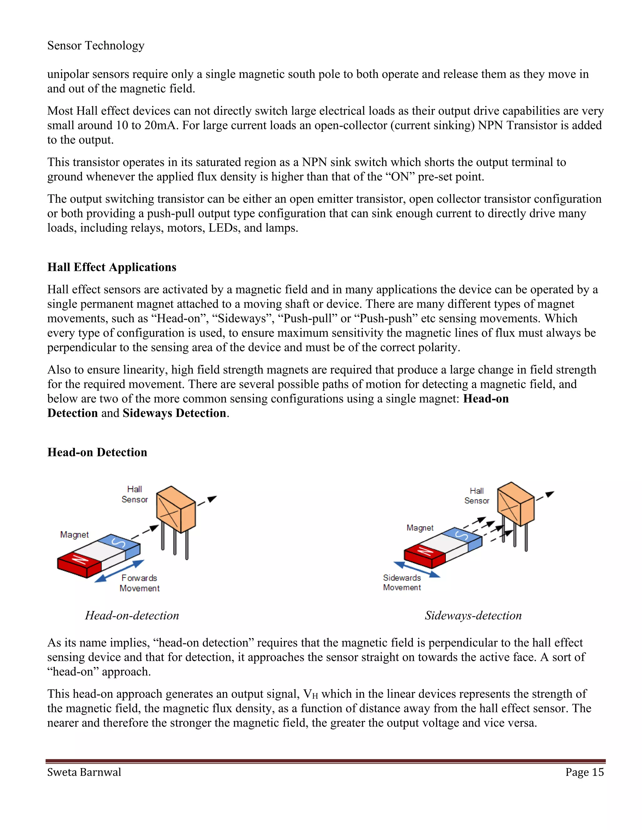 Sensors fundamentals and characteristics, physical principle of sensing ...