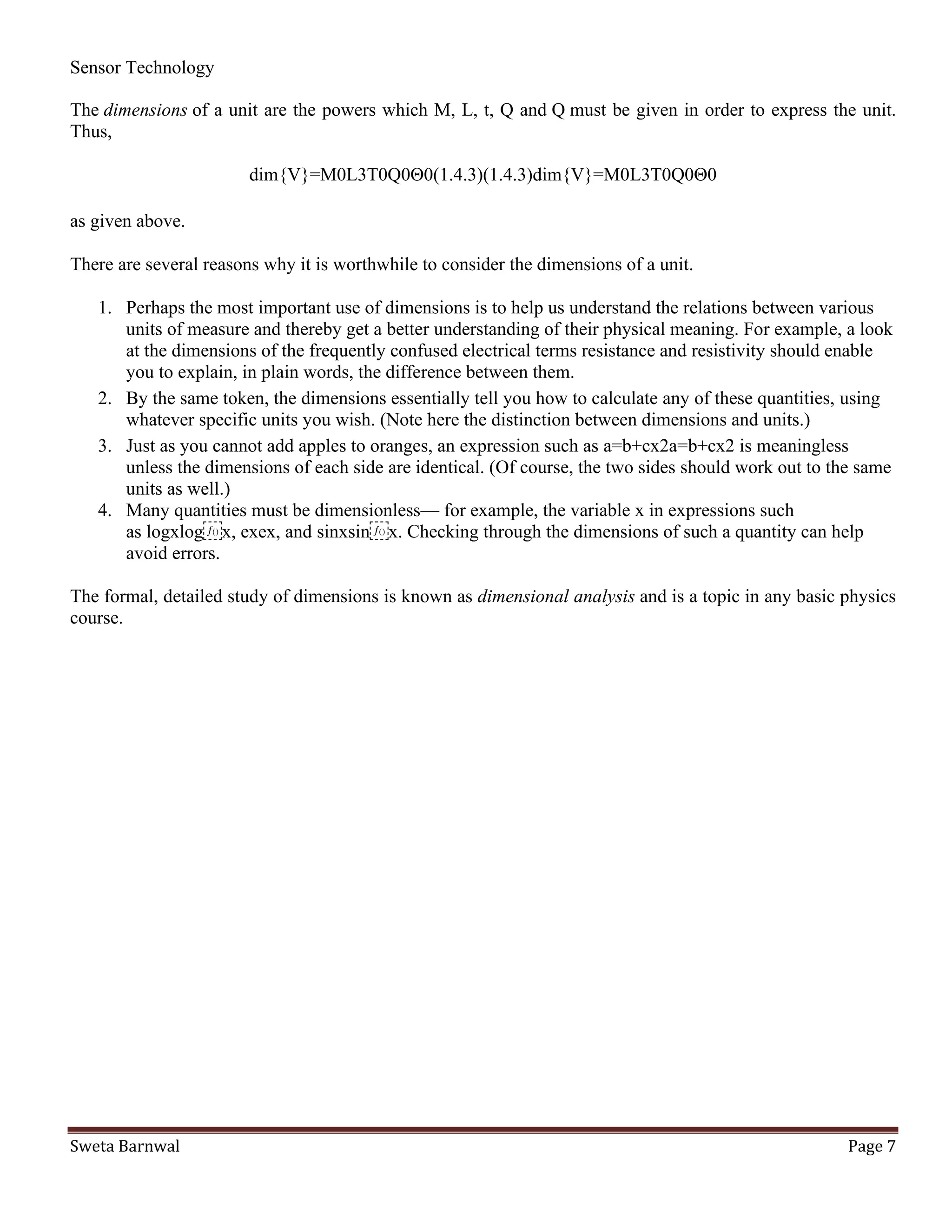 Sensors fundamentals and characteristics, physical principle of sensing ...