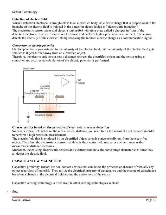 Sensors fundamentals and characteristics, physical principle of sensing ...