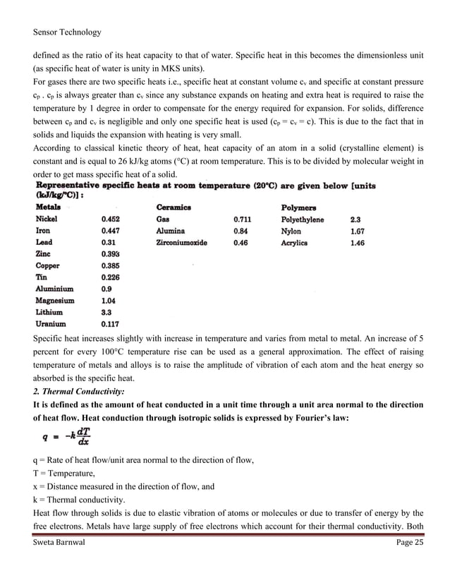 Sensors fundamentals and characteristics, physical principle of sensing ...