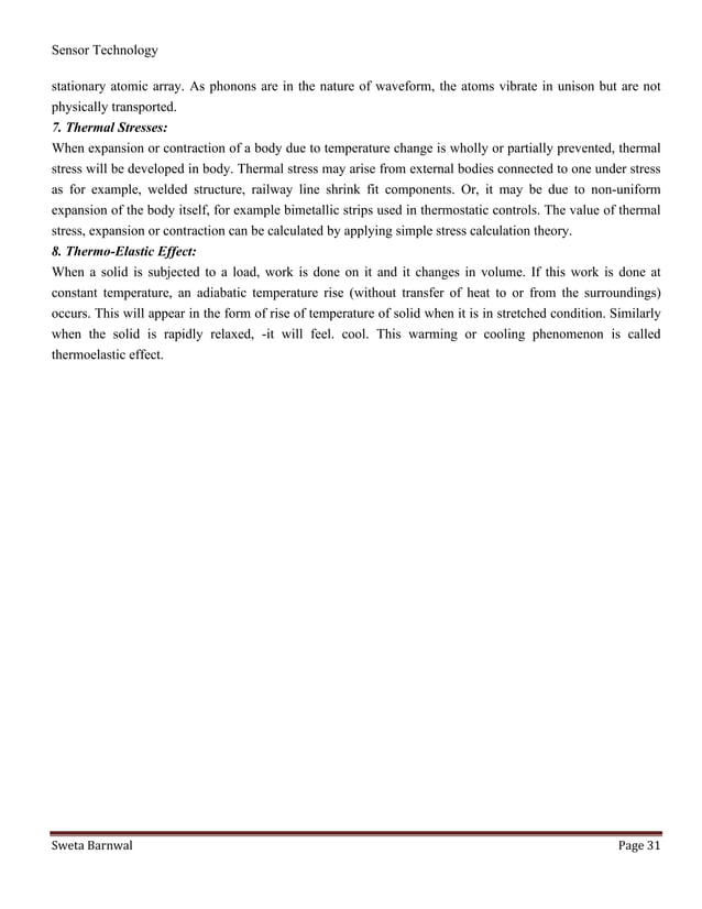 Sensors fundamentals and characteristics, physical principle of sensing ...